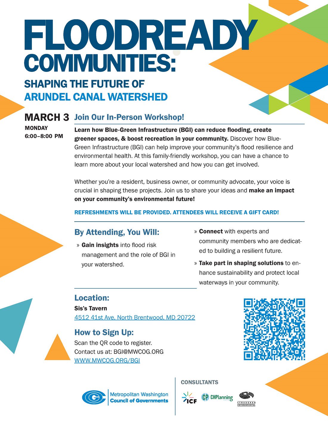 FloodReady Blue-Green Infrastructure Watershed Workshop #2 Arundel ...